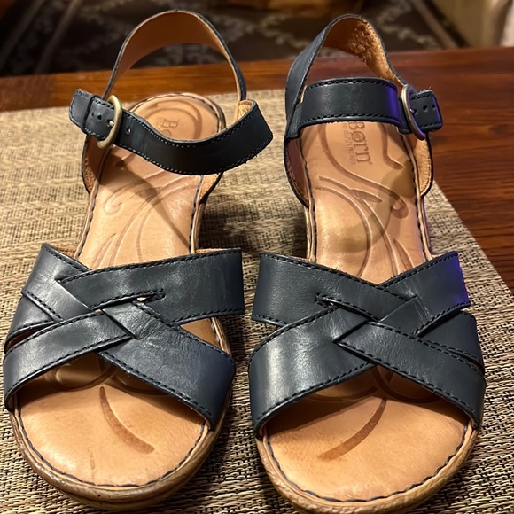 Born | Shoes | Born Blue Leather Sandals | Poshmark